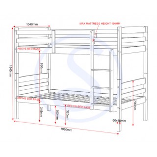 Typical Heights Bunk Bed